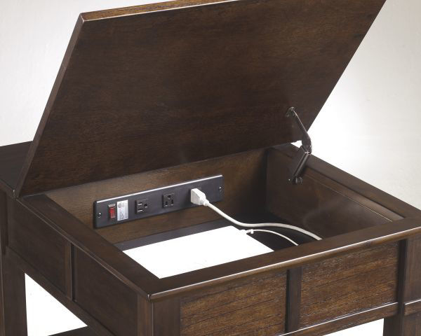 Gately - End Table with Storage & Power Outlets