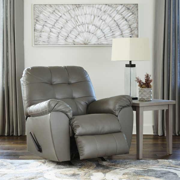Donlen - Gray Rocker Recliner | Kimbrell's Furniture