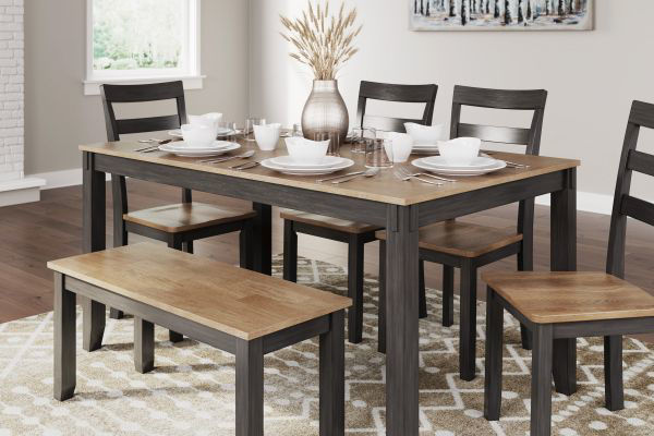 Gesthaven Brown 6PC Dining Set | Kimbrell's Furniture