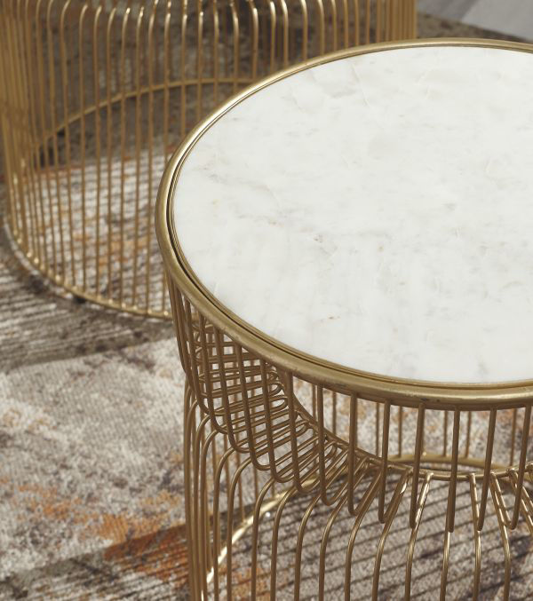 Vernway Gold Accent Table Set | Kimbrell's Furniture