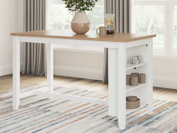 Gesthaven White Counter Table | Kimbrell's Furniture