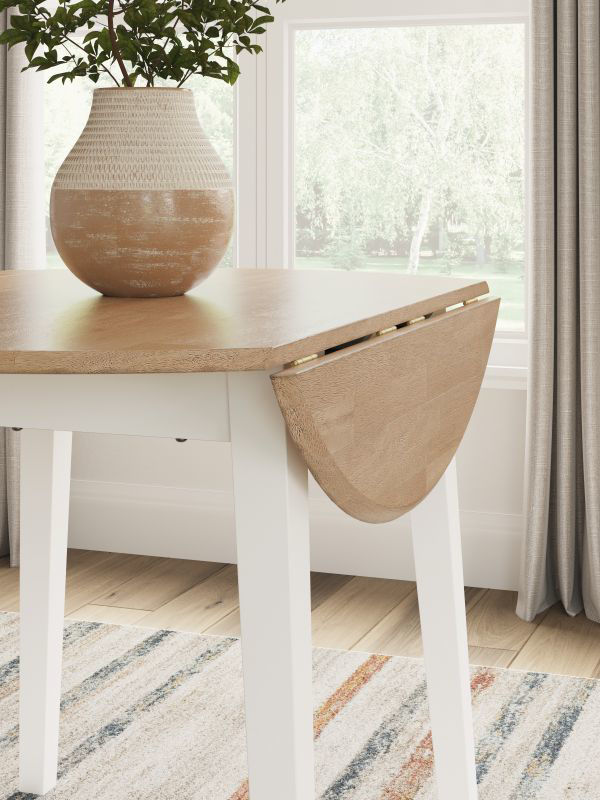 Gesthaven White Drop Leaf Table | Kimbrell's Furniture