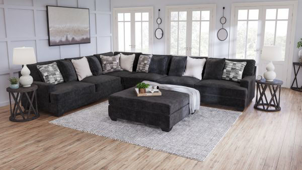Lavernett - Charcoal 4PC Sectional | Kimbrell's Furniture